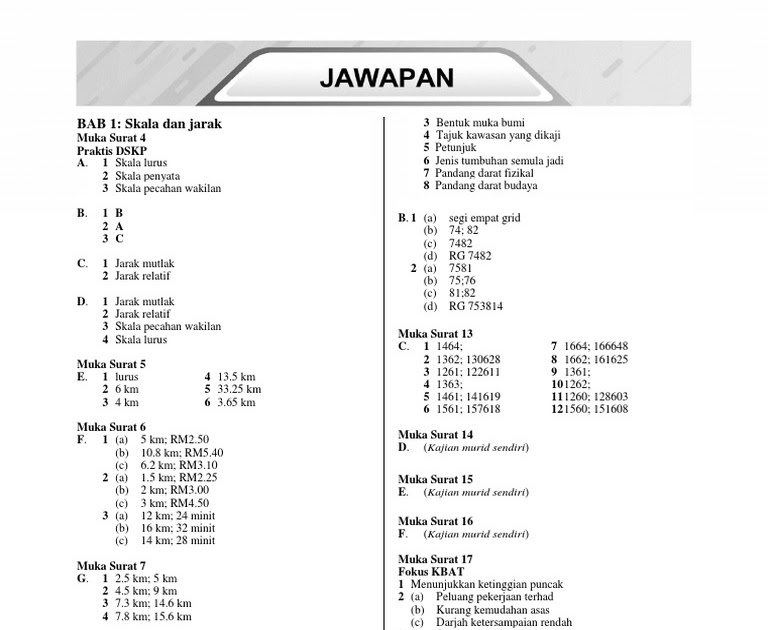 Jawapan Modul Pentaksiran Bilik Darjah Geografi Tingkatan 3 Kejoglox