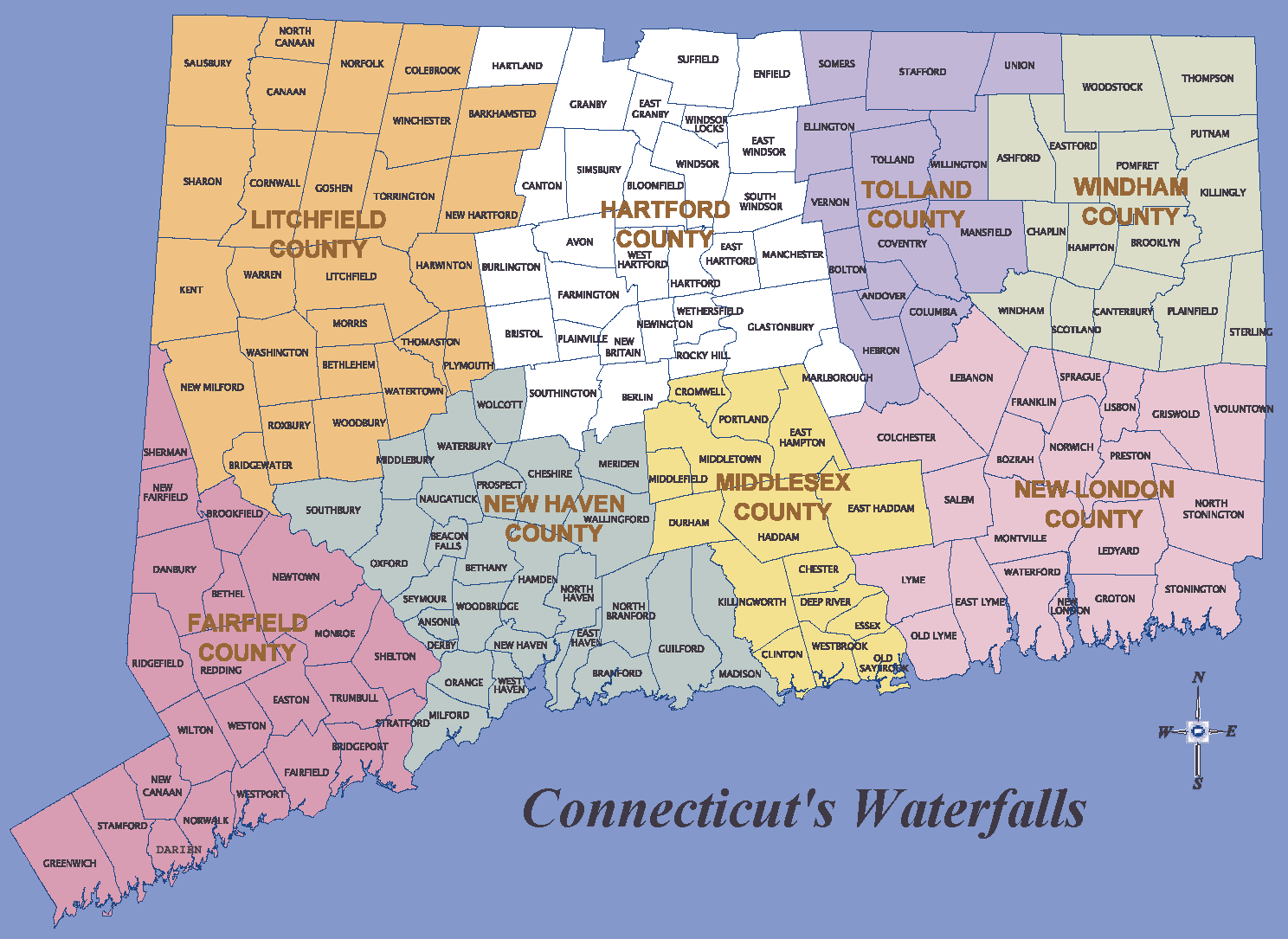 Printable Map Of Ct Towns