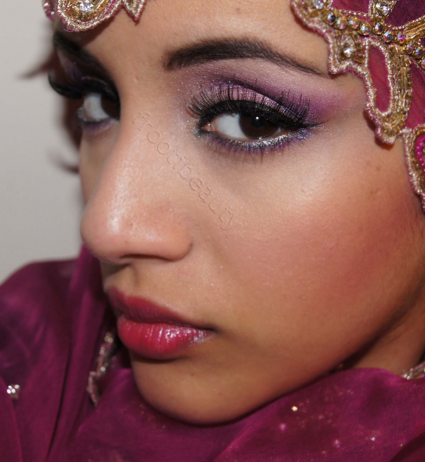 Safiyah Tasneem Arabic Palette Look Pink And Purple Bridal Look