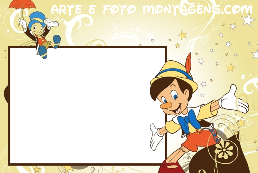 Moldura Digital Grátis Personagens M P Pinocchio Arte E Foto