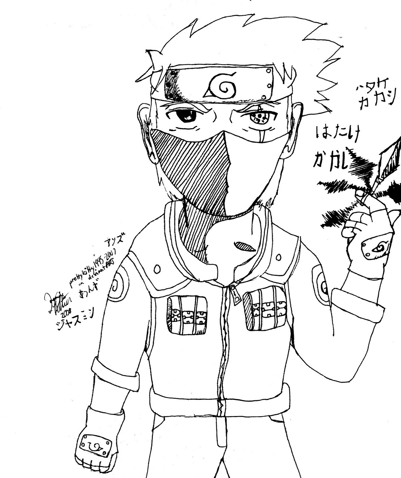 Free Printable To Print Kakashi Hatake Coloring Pages Choosboox