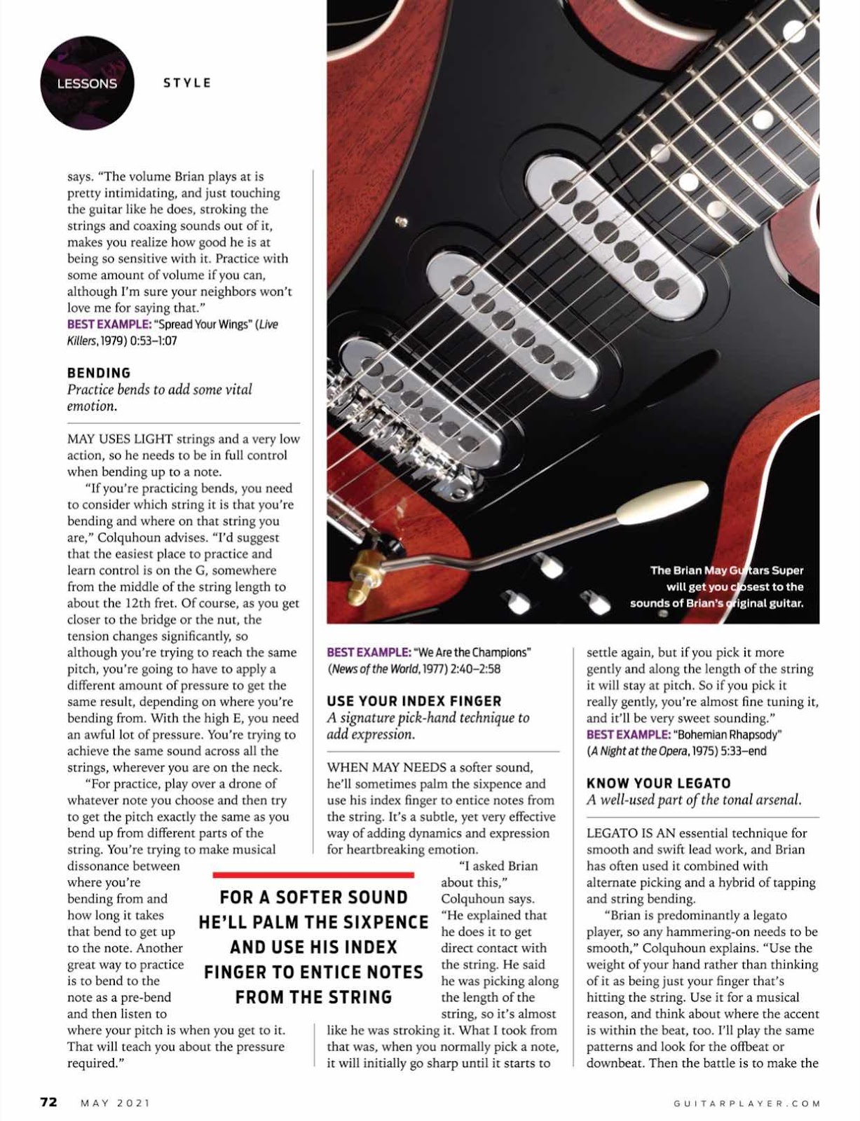 Queen Corner Brian May Guitar Player Magazine May 2021