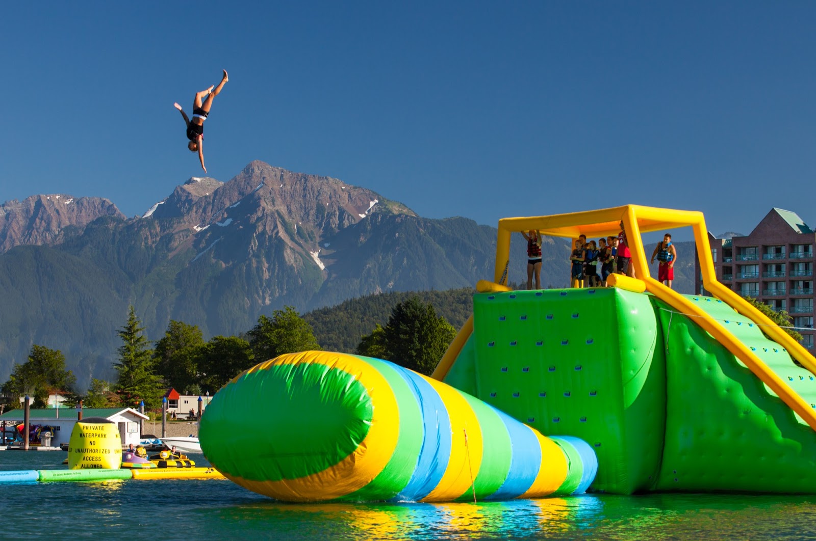 Canadas Largest Floating Water Park In The Fraser Valley Is Filled