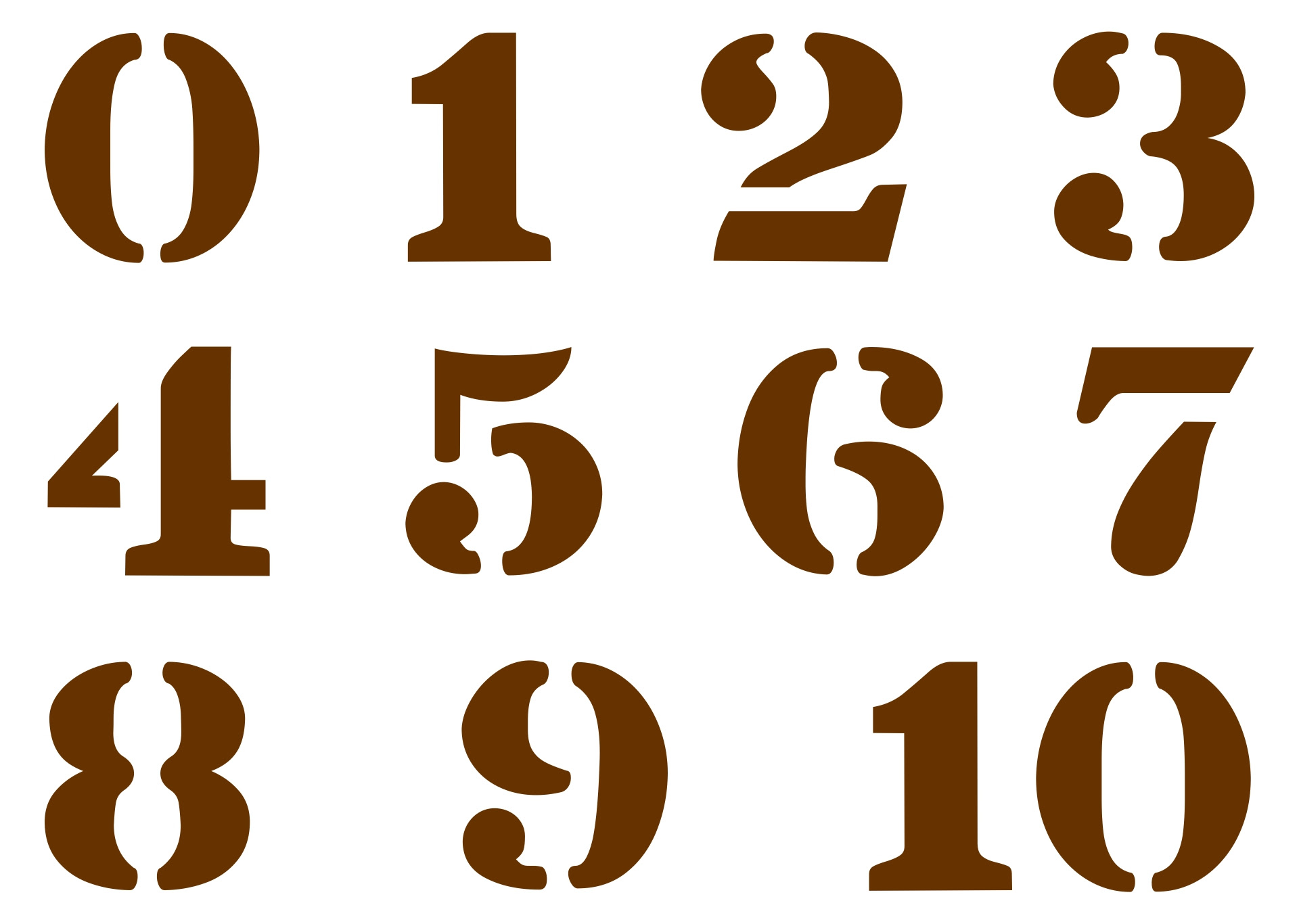 Printable Stencil Numbers Customize And Print