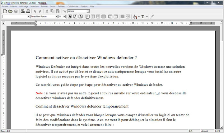 Traitement De Texte Word Gratuit Windows 10 Exemple De Texte