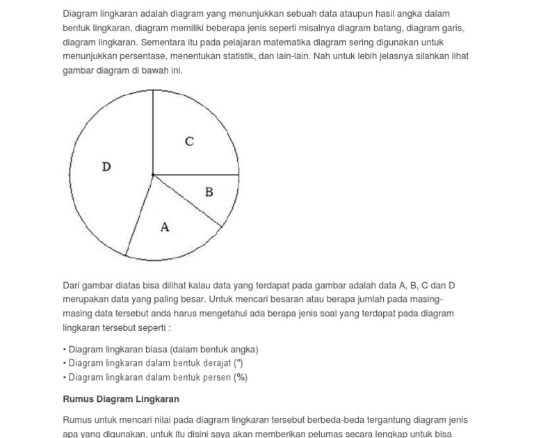 Soal Matematika Diagram Lingkaran Lembar Edu