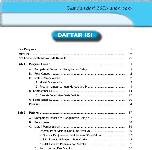 Materi Matematika Minat Kelas 11 Riset