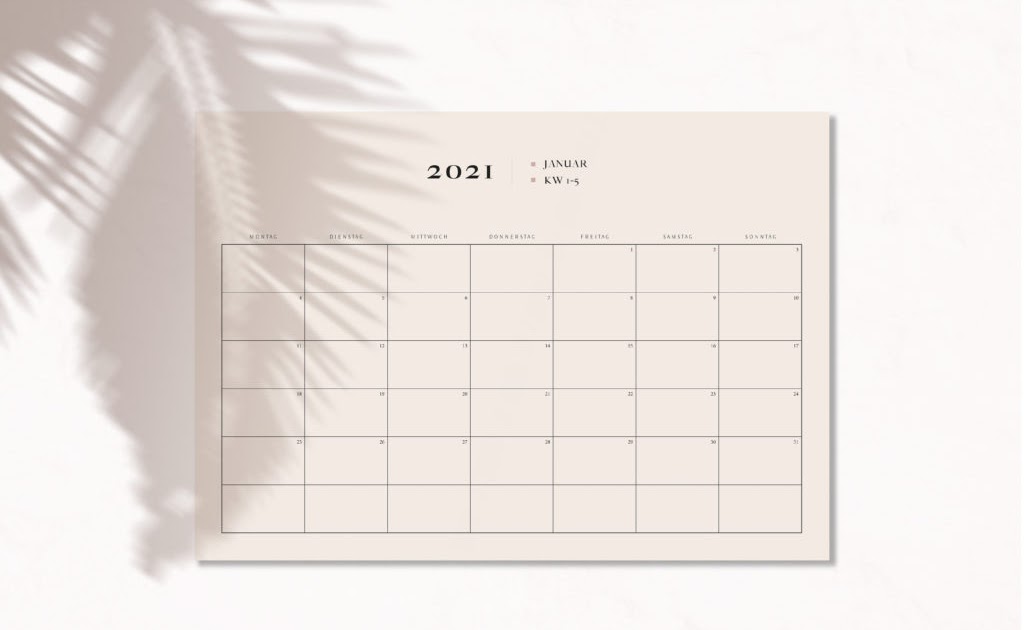 Lengkap Kalender 2021 Aesthetic Pdf Download Template Kalender 2021