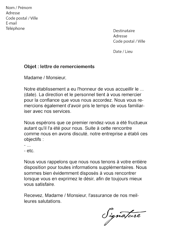 Modele De Lettre Pour Demande De Rendez Vous Exemple De Lettre