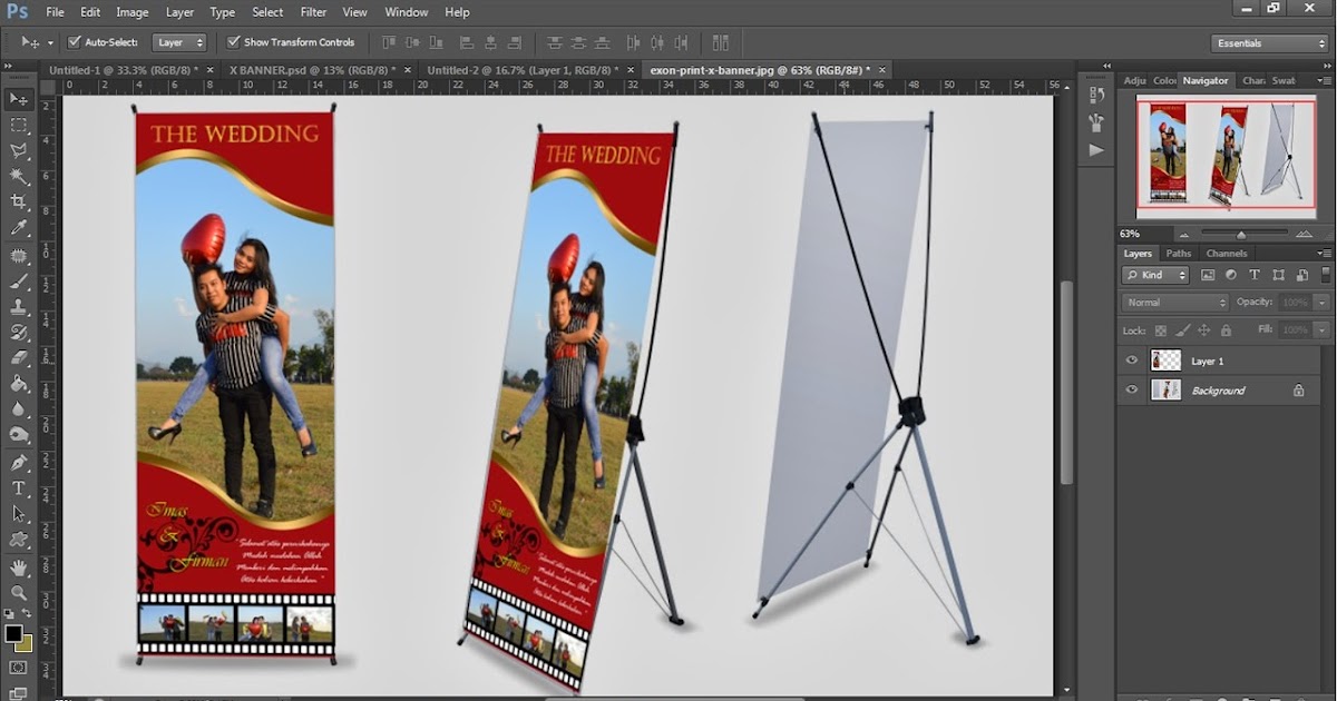 73 Cara Desain Spanduk Di Photoshop