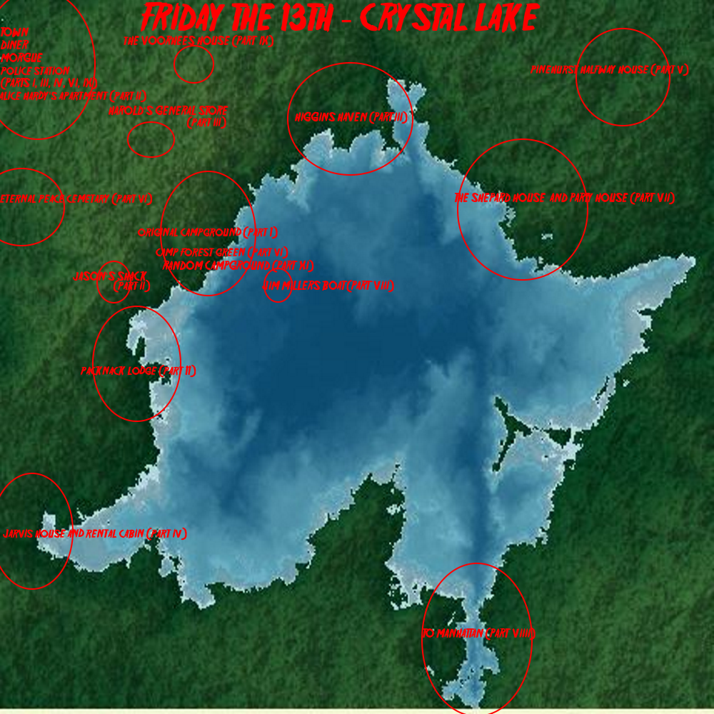 Camp Crystal Lake Map