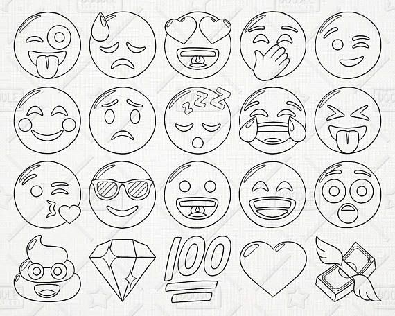 Doodle Art Emoji Easy Download Free Mock Up