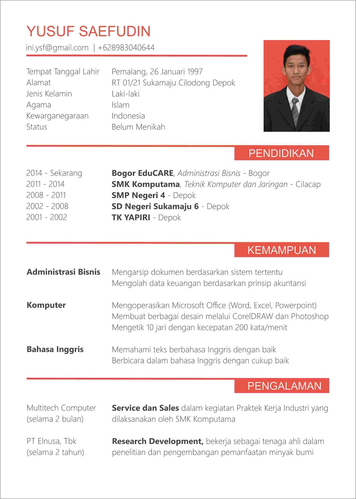 Contoh Objektif Resume Untuk Fresh Graduate