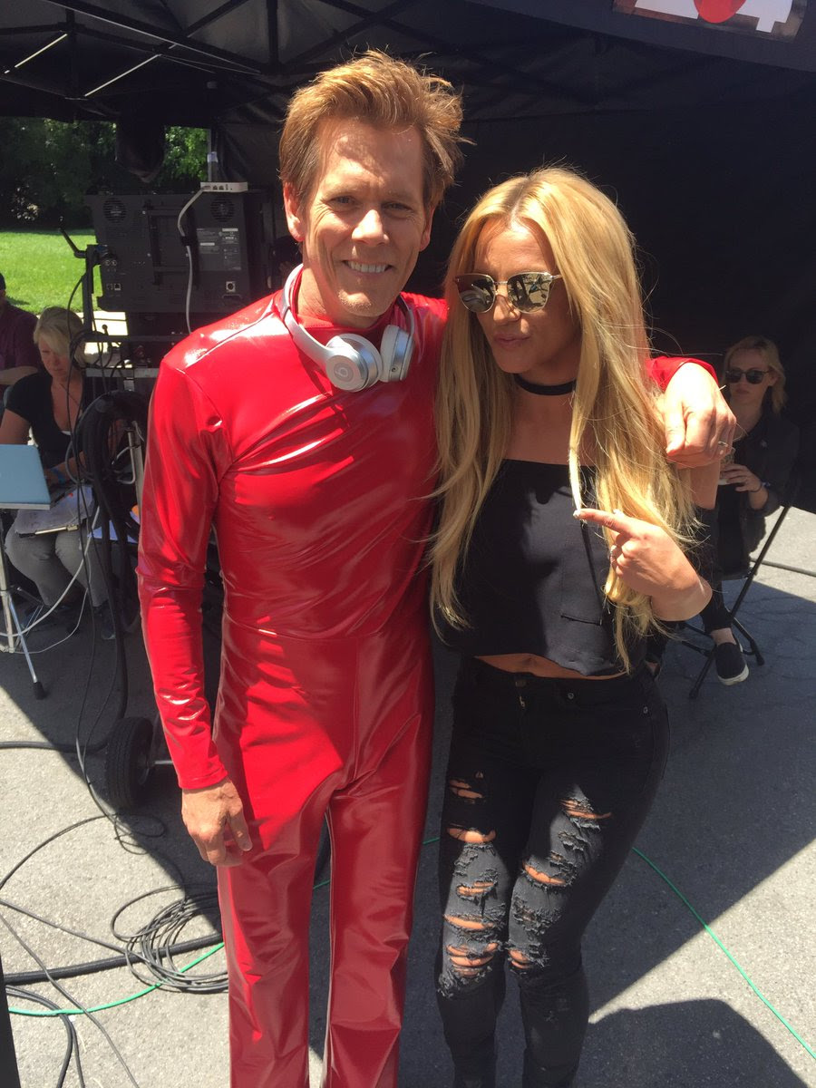 Britney Spears Red Jumpsuit Britney Spears And Kevin Bacon Wearing