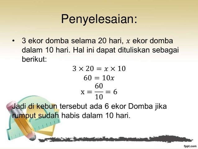 Contoh Soal Perbandingan Senilai Dan Berbalik Nilai Contoh Soal Terbaru