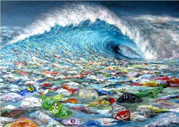 La Isla De Basura De Basura Del Oceano Pacífico