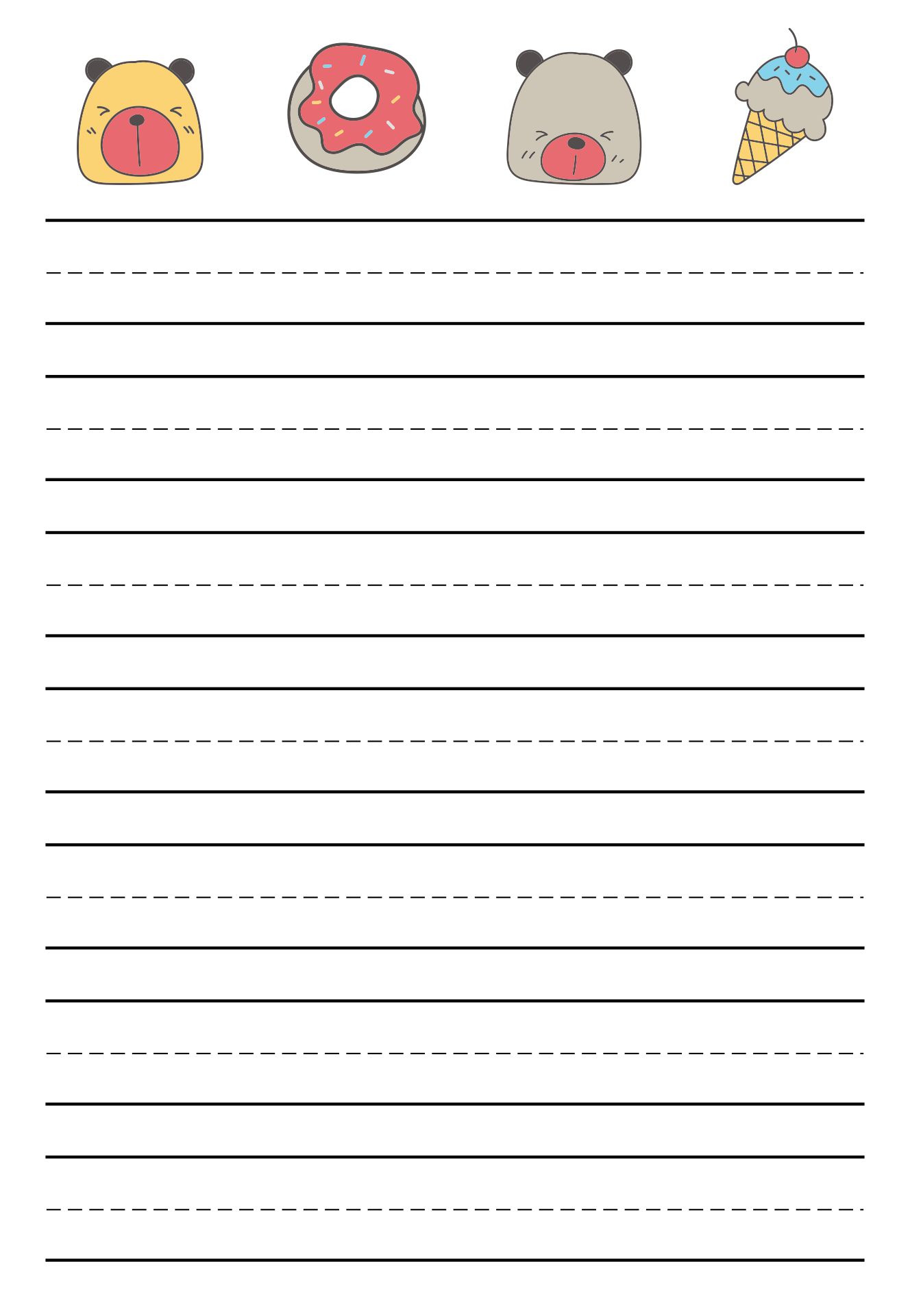 Lined Handwriting Paper Printable