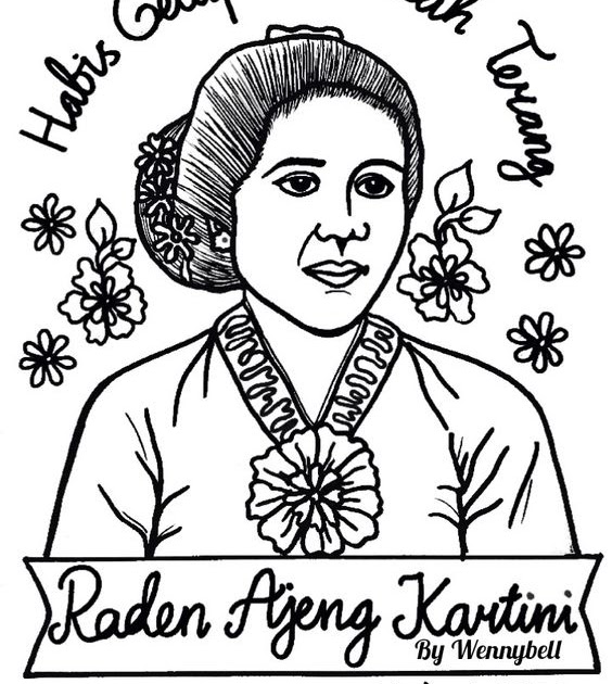 Gambar Mewarnai Ibu Kartini Ruang Ilmu