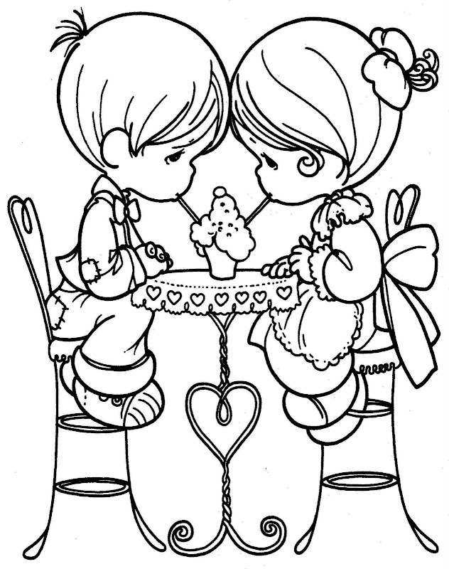 Coloring Pages Couple In Love Free Precious Moments Coloring Pages