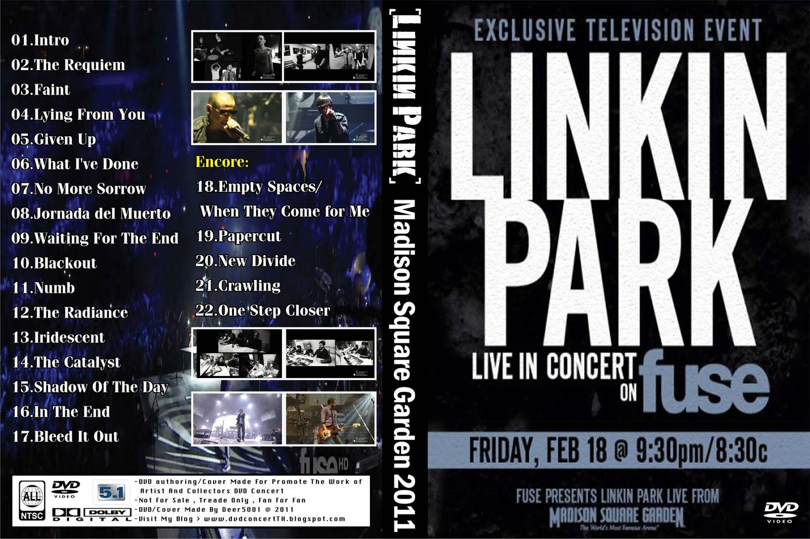 Dvd Concert Th Power By Deer 5001 Linkin Park 02 18 2011 Live From