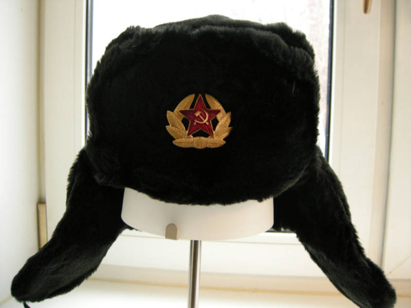 Russia Sovietico Urss Cappello Ushanka Colbacco Cccp Formato Size 62 Cm