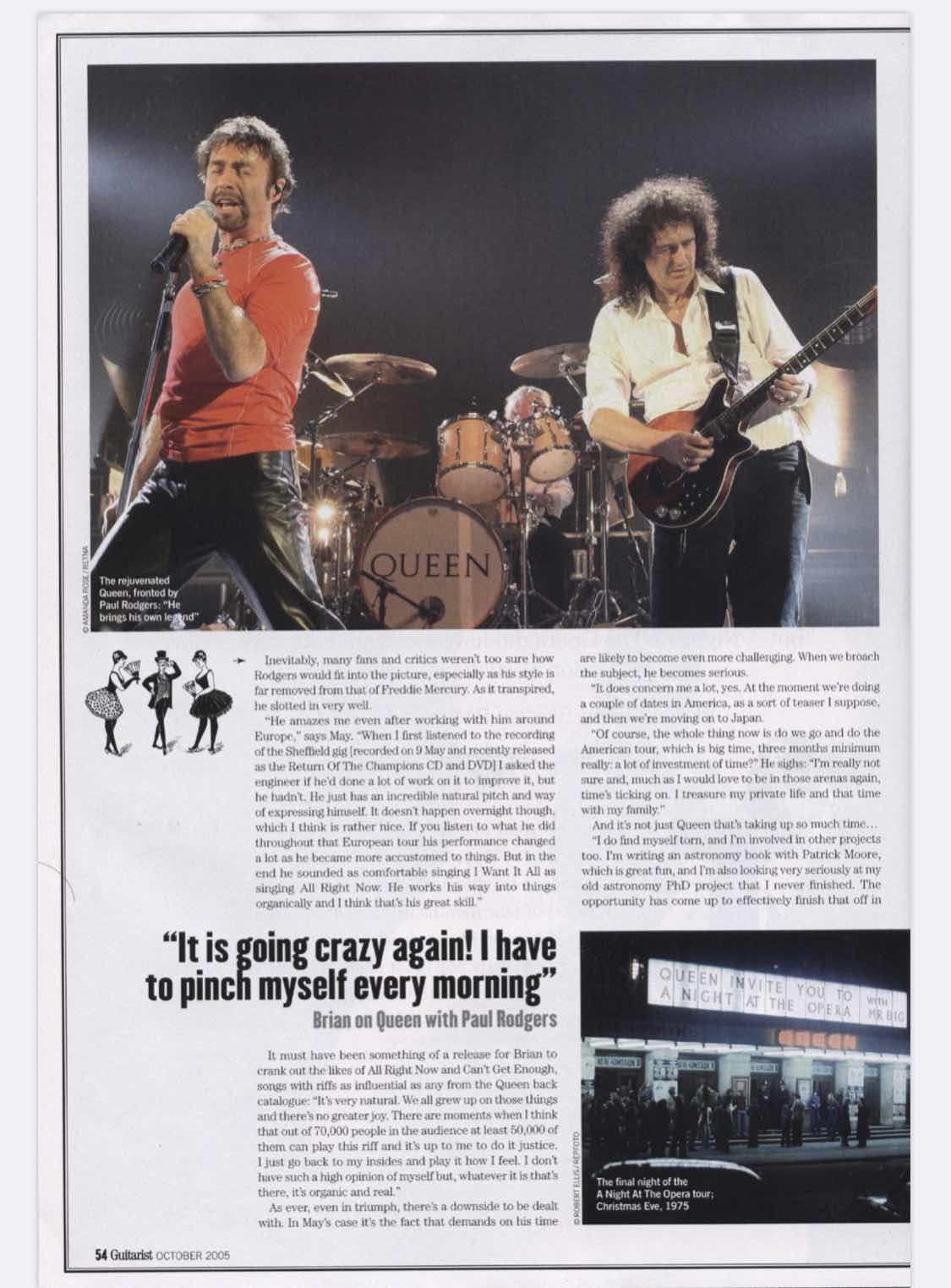 Queen Corner Guitarist Magazine Brian May October 2005 Issue