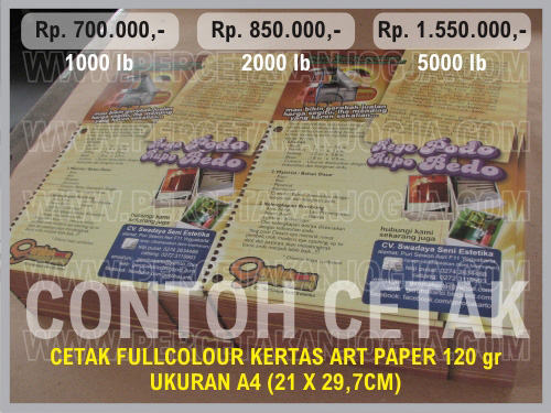 Harga Cetak Brosur Murah Ukuran A4 Percetakan Jogja