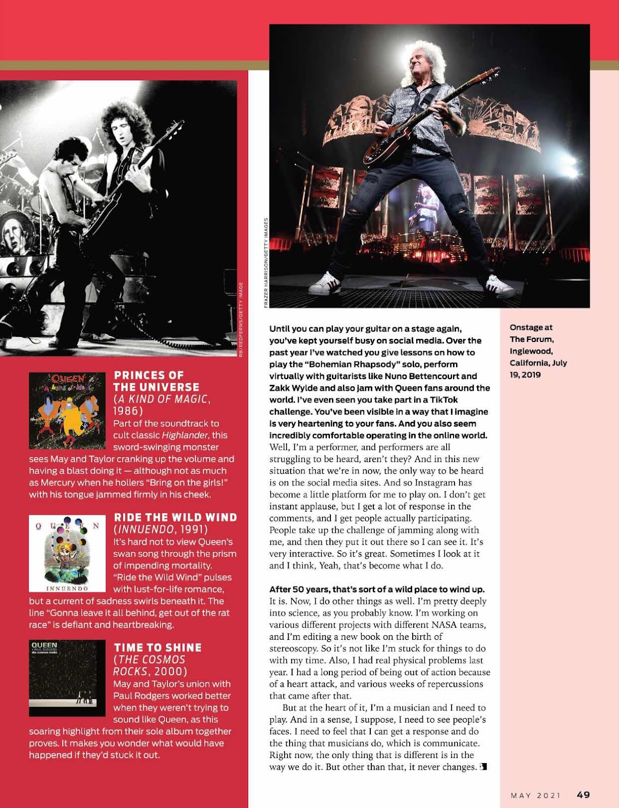 Queen Corner Brian May Guitar Player Magazine May 2021