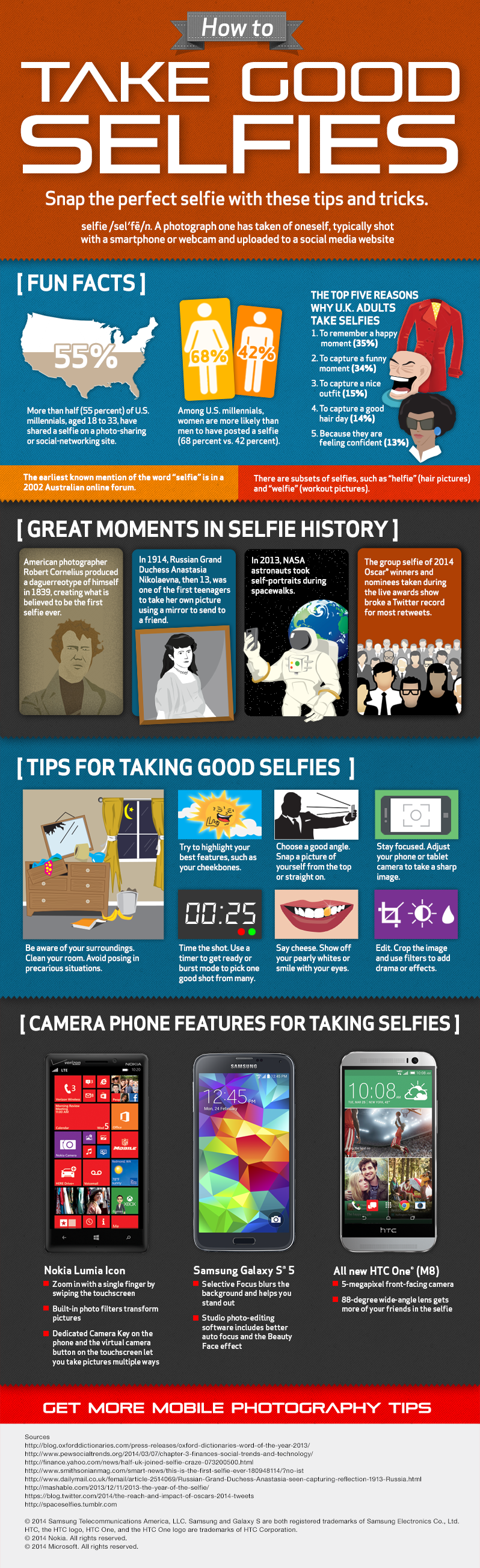 How To Take Good Selfies Infographic ~ Visualistan