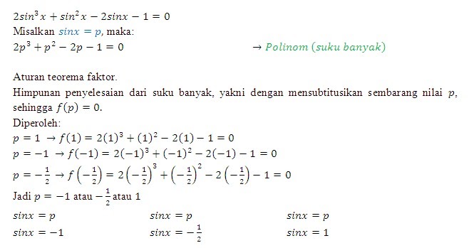 Soal Dan Pembahasan Persamaan Trigonometri Lembar Edu