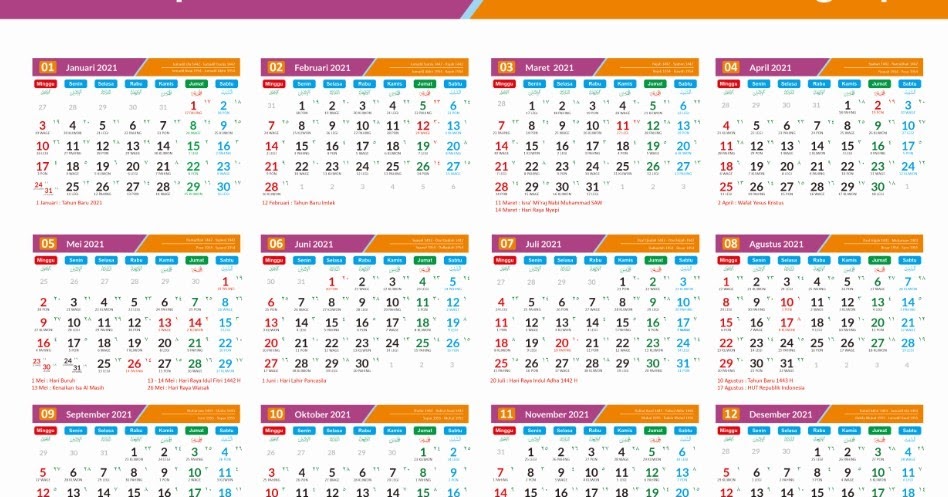 Template Desain Master Kalender Cdr 2022 Lengkap Jawa Hijriyah Dan