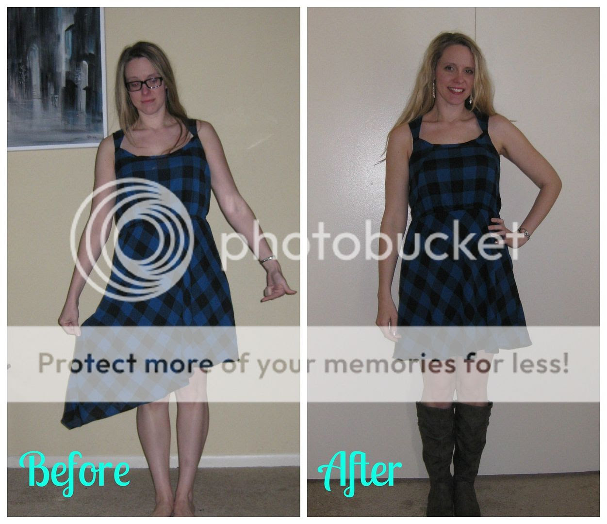 Refashion Co Op Asymetrical Plaid Dress Refashion