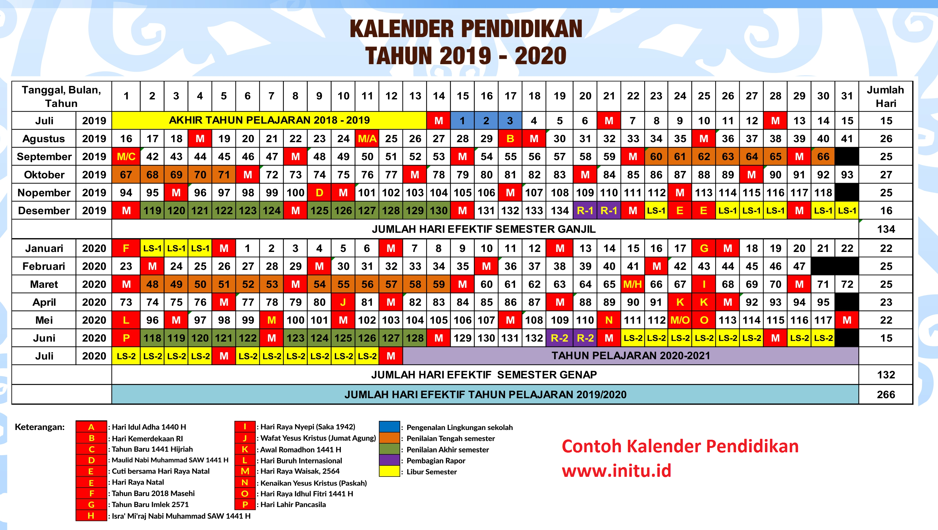 Kalender Indonesia 2020 Cuti Bersama Kalender Libur 2020