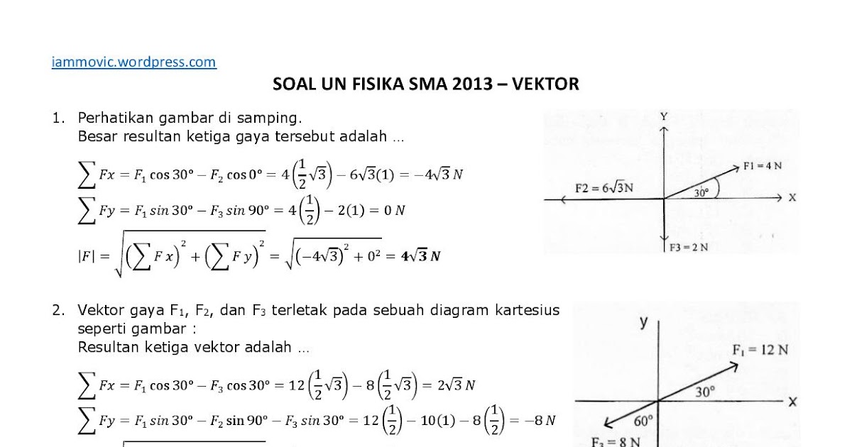 Contoh Soal Vektor 2 Dimensi Dan Jawabannya