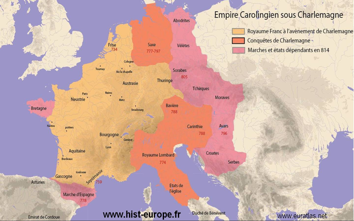 Carte Europe Carte De Leurope Au Moyen Age