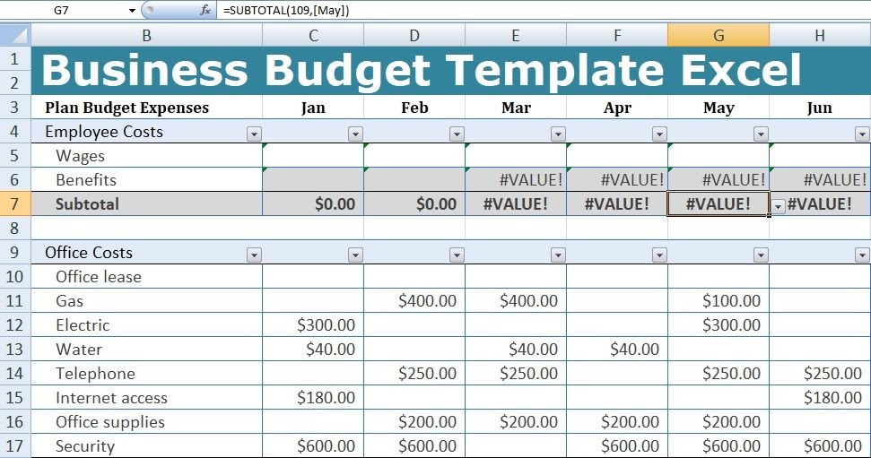 View 22 Best Business Budget Template Excel