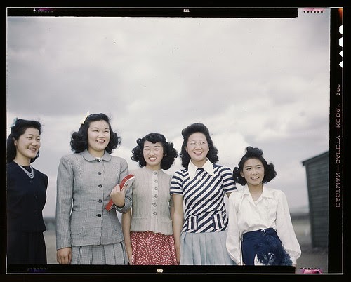 Dearly Devoted 1940s Snapshot Japanese Americans Internment Camp