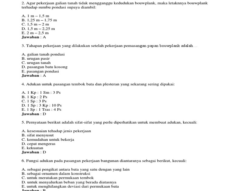 Contoh Soal Pkn Pilihan Ganda