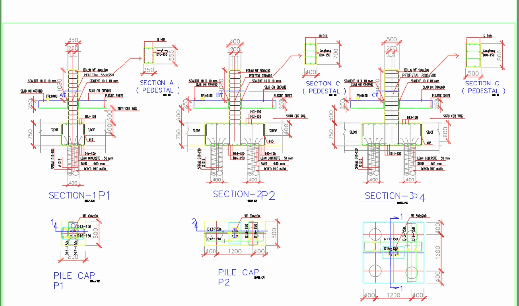 Hot Trend Download Pile Cap Dwg Pondasi Beton Pondasi Beton Imagesee