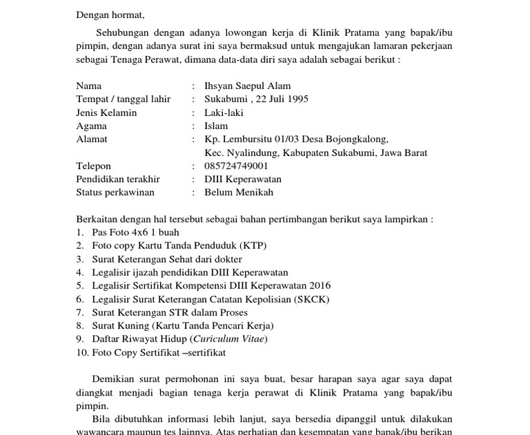 Contoh Surat Lamaran Kerja Apotek Kimia Farma Delinewstv