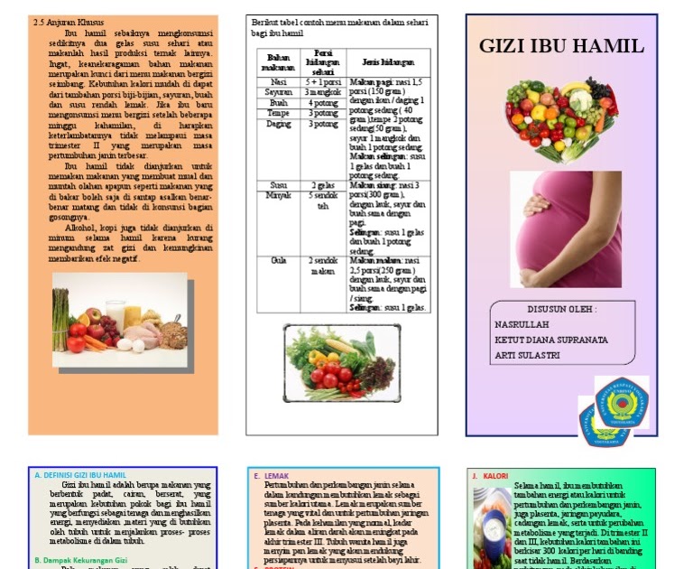 Contoh Menu Makanan Ibu Hamil Galeri Sampul