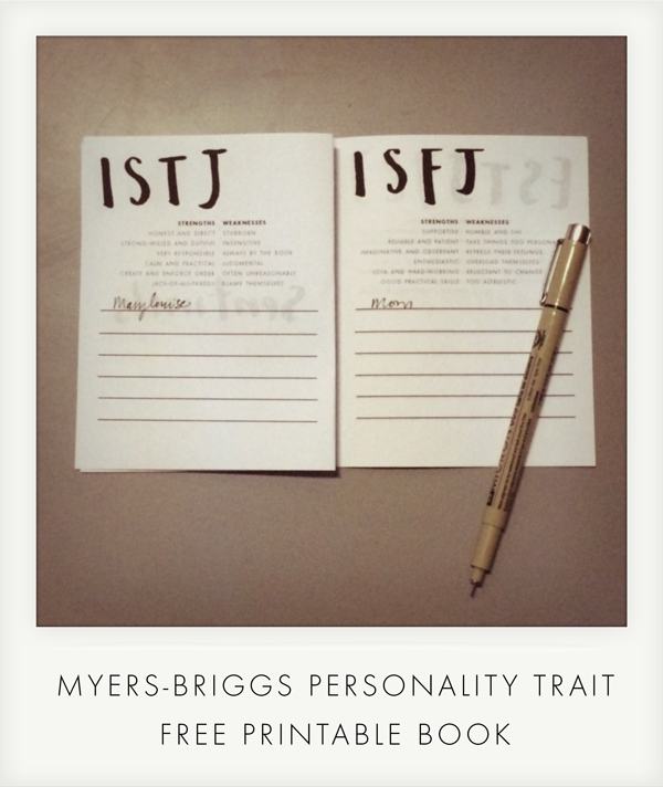 Myers Briggs Personality Test Pdf Free