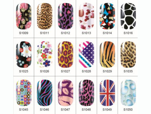 Water Slide Nail Decal Template