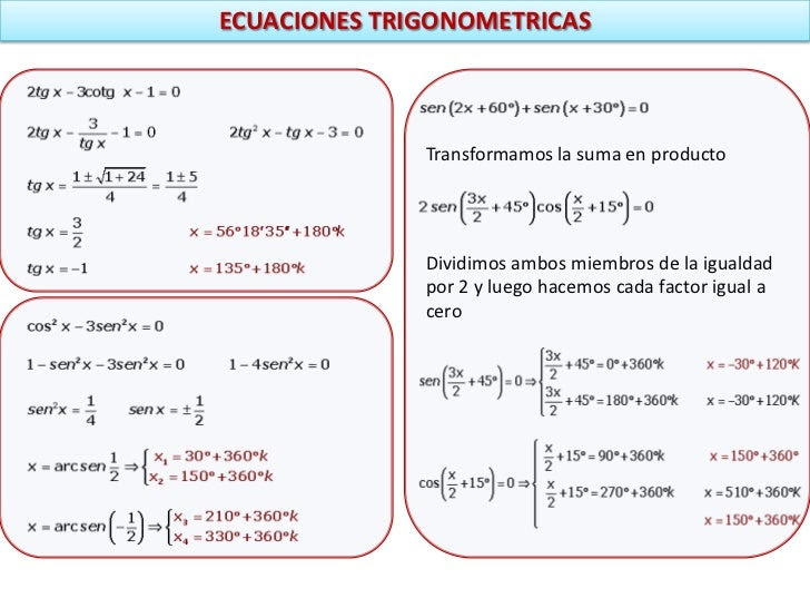 Razones Trigonometricas Identidades Trigonometricas Y Ecuaciones