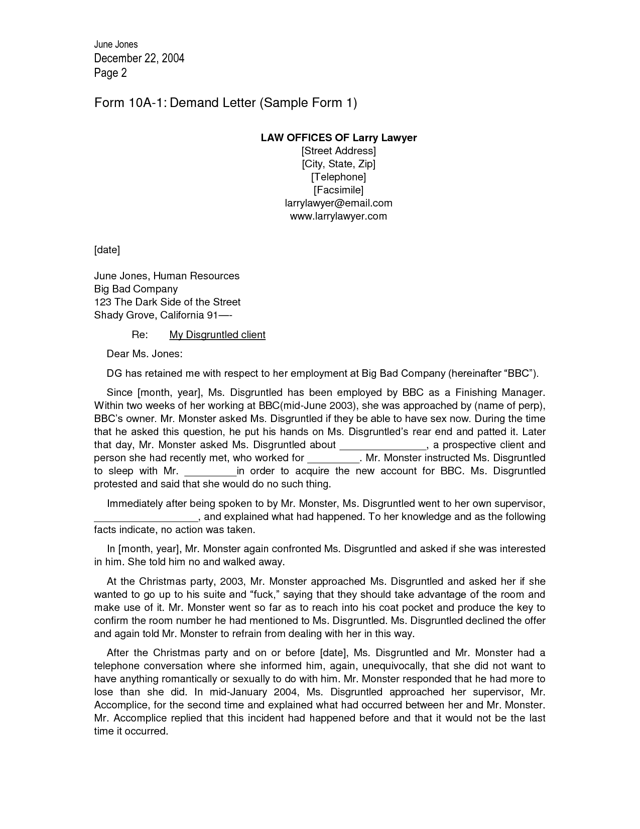 Sample Demand Letter For Money Owed The Document Template