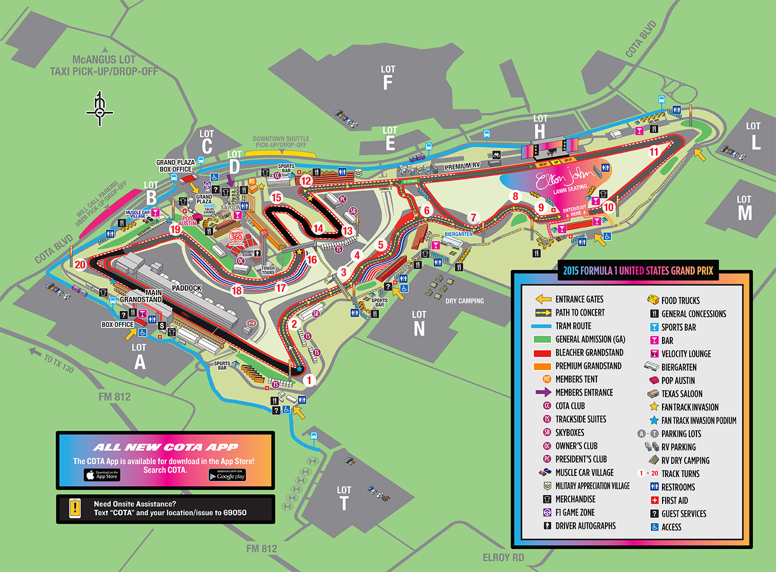 Map Of Circuit Of The Americas Cities And Towns Map