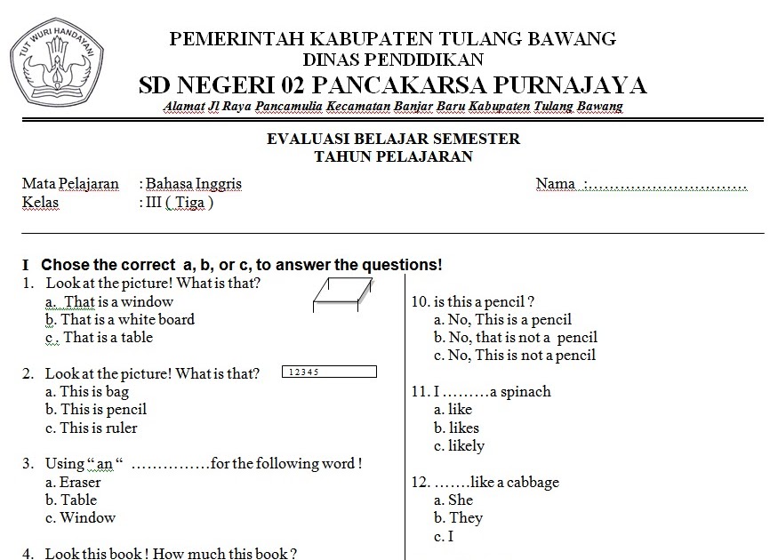 Soal Ekonomi Kelas Xii Semester 1 Dan Jawabannya