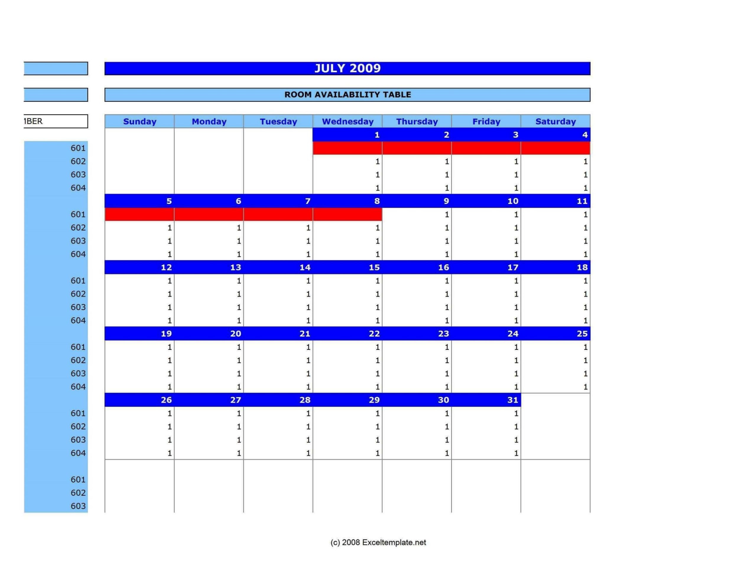 Booking Calendar Template Excel 9 Conference Room Schedule Template