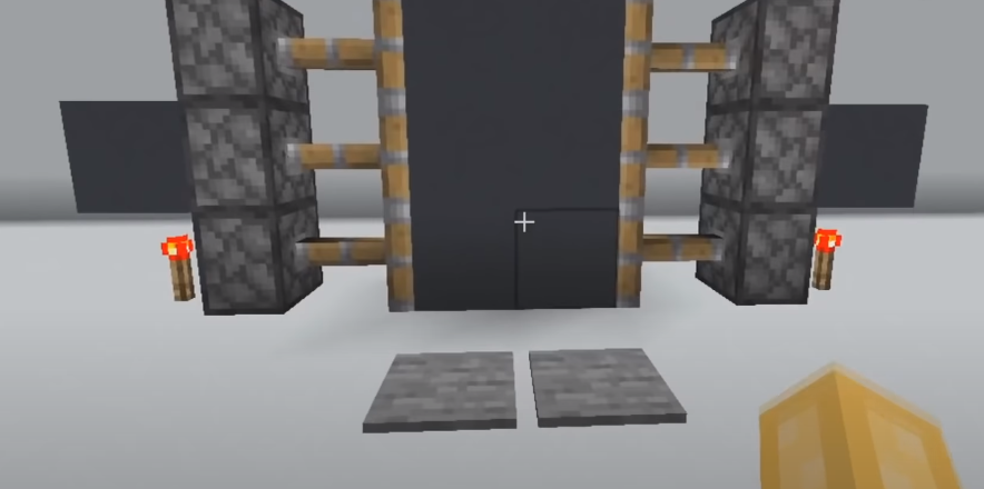 How To Make Simple Redstone Door Minecraft Build Recipe