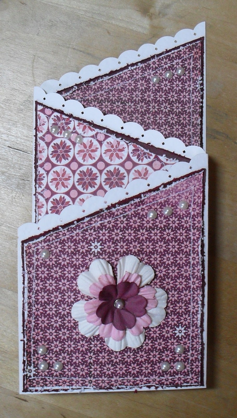 Helens Craft Haven Pile It On Challenge Tri Fold Card